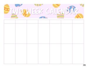 2 Week Calendars - 151 FREE Calendars | Printabulls