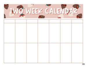 2 Week Calendars - 151 FREE Calendars | Printabulls