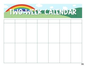 2 Week Calendars - 151 FREE Calendars | Printabulls