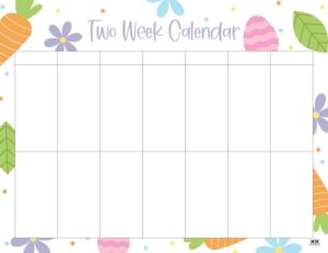2 Week Calendars - 151 FREE Calendars | Printabulls