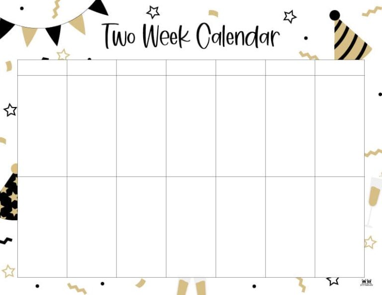 2 Week Calendars - 151 FREE Calendars | Printabulls