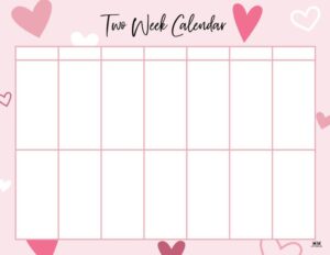 2 Week Calendars - 151 FREE Calendars | Printabulls