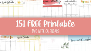 2 Week Calendars - 151 FREE Calendars | Printabulls