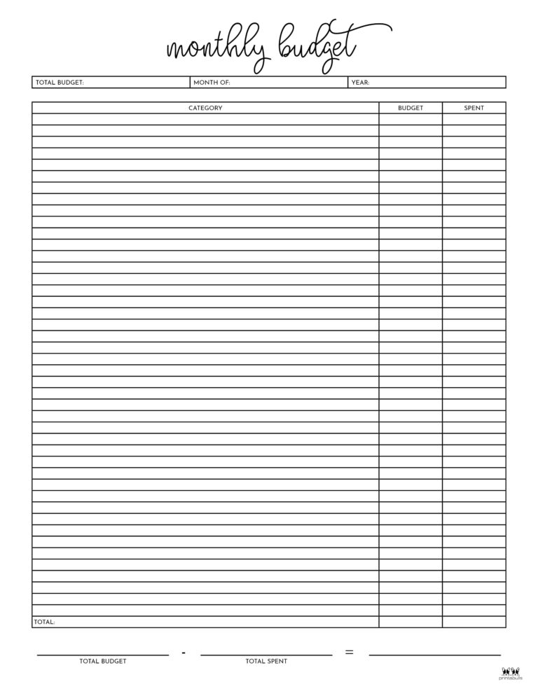 Cash Envelope Budget System Sets - 7 Sets | Printabulls