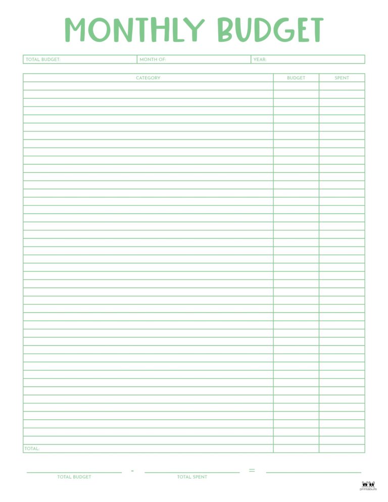Cash Envelope Budget System Sets - 7 Sets | Printabulls