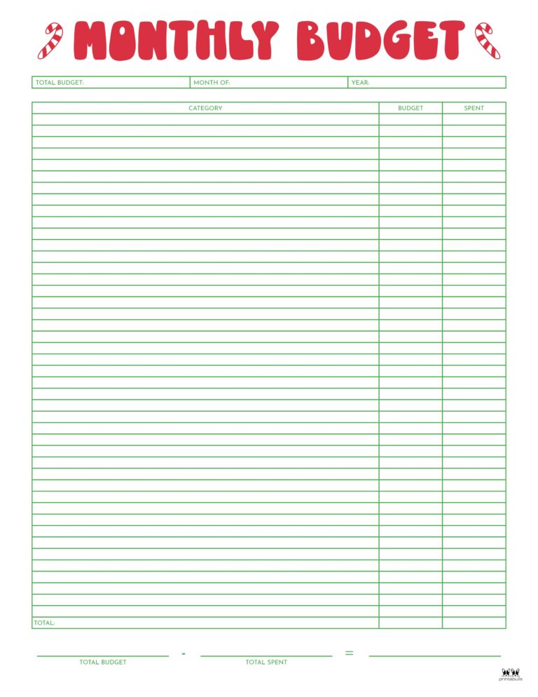 Cash Envelope Budget System Sets - 7 Sets | Printabulls