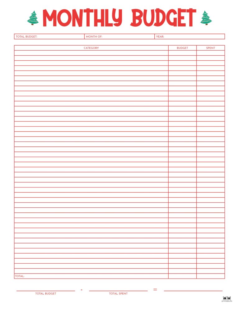 Cash Envelope Budget System Sets - 7 Sets | Printabulls