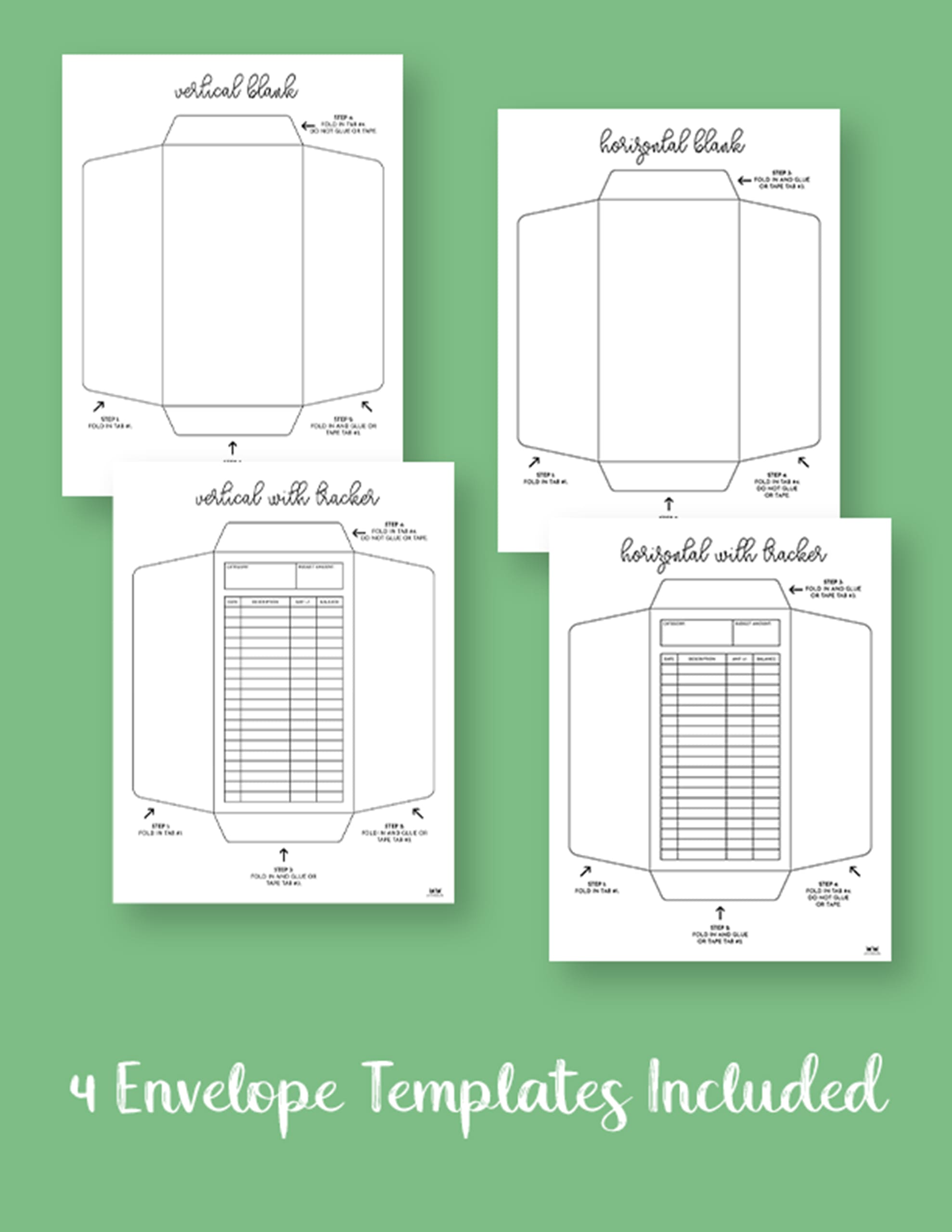 Cash Envelope Budget System Sets - 7 Sets | Printabulls