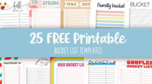 Bucket List Templates - 25 FREE Printables | Printabulls