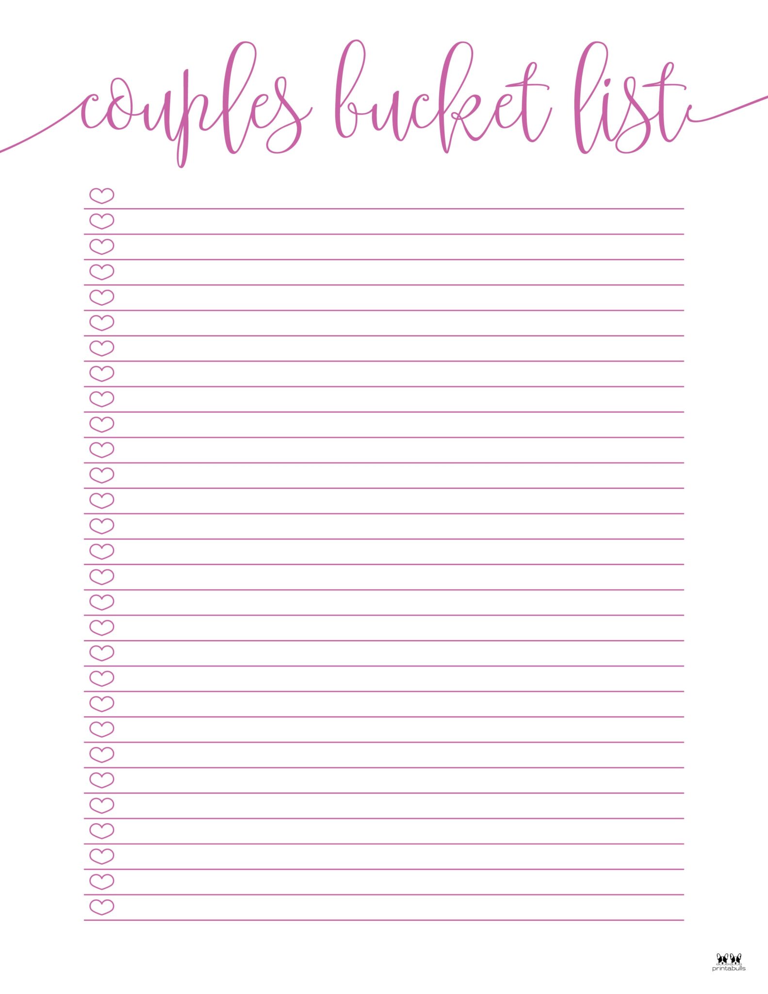 Bucket List Templates - 25 FREE Printables | Printabulls