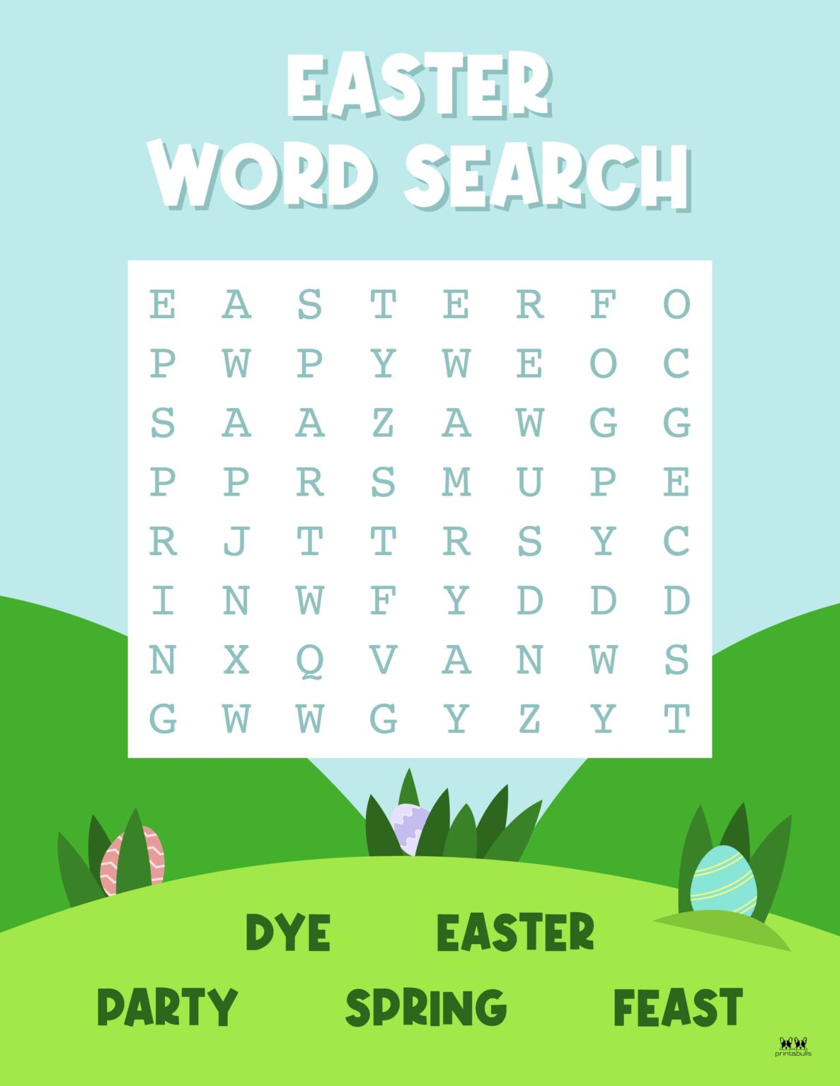 Easter Word Searches - 20 Pages | Printabulls
