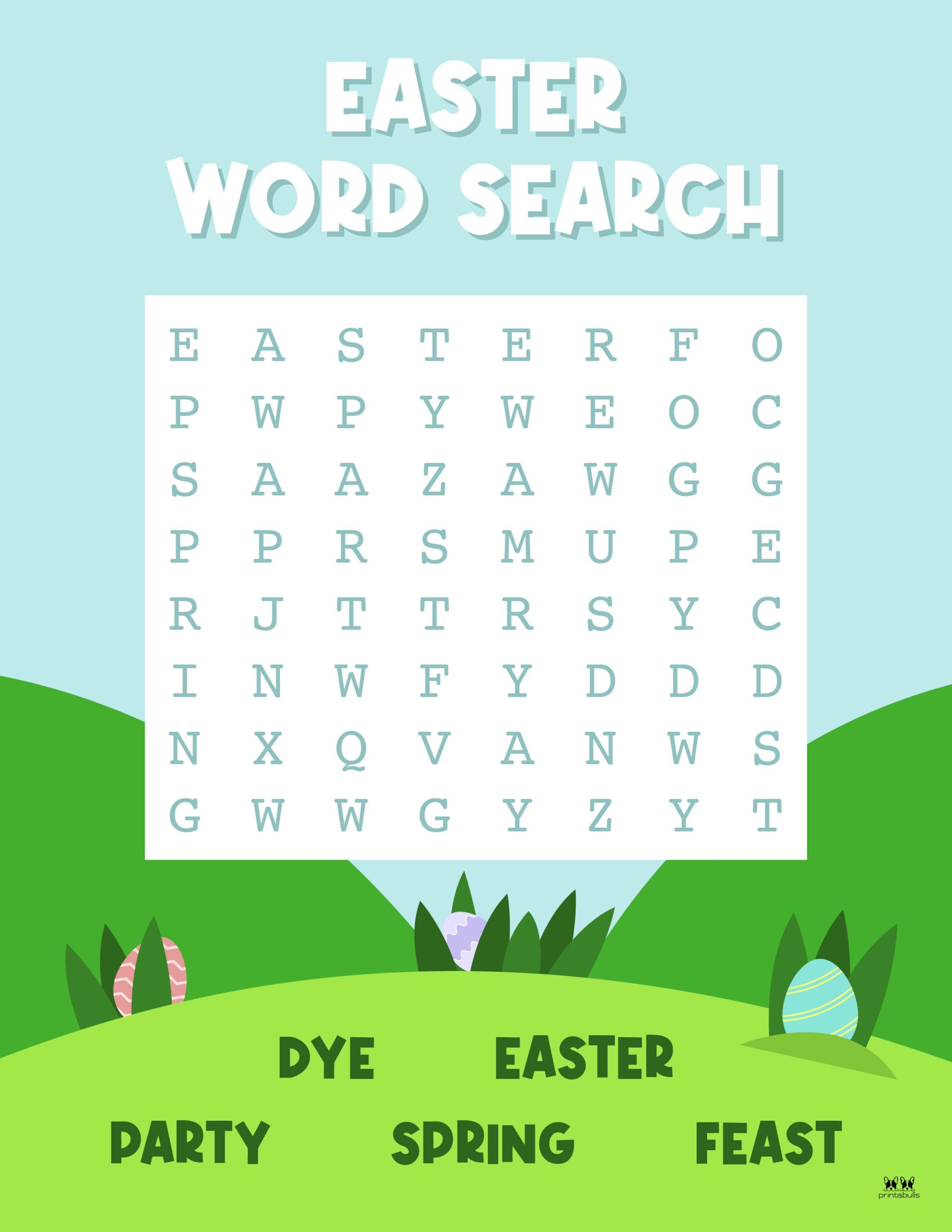 Easter Word Searches - 20 Pages | Printabulls