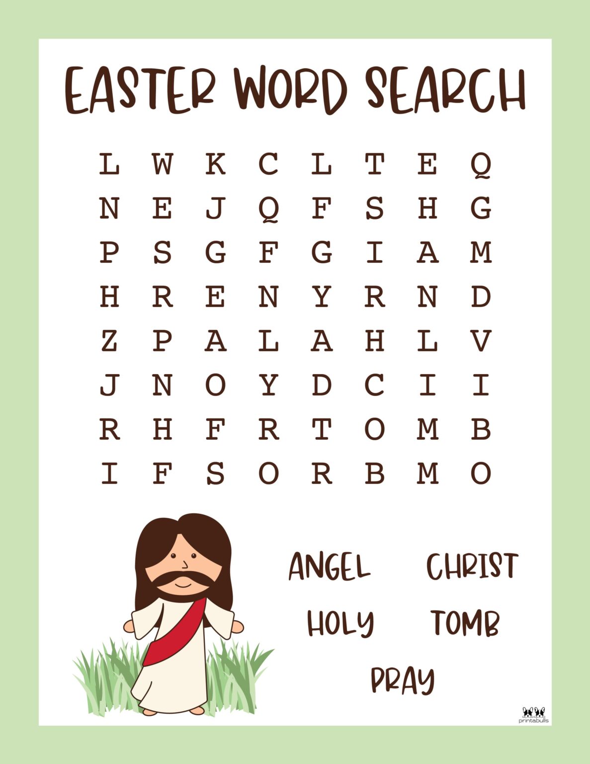 Easter Word Searches - 20 Pages | Printabulls
