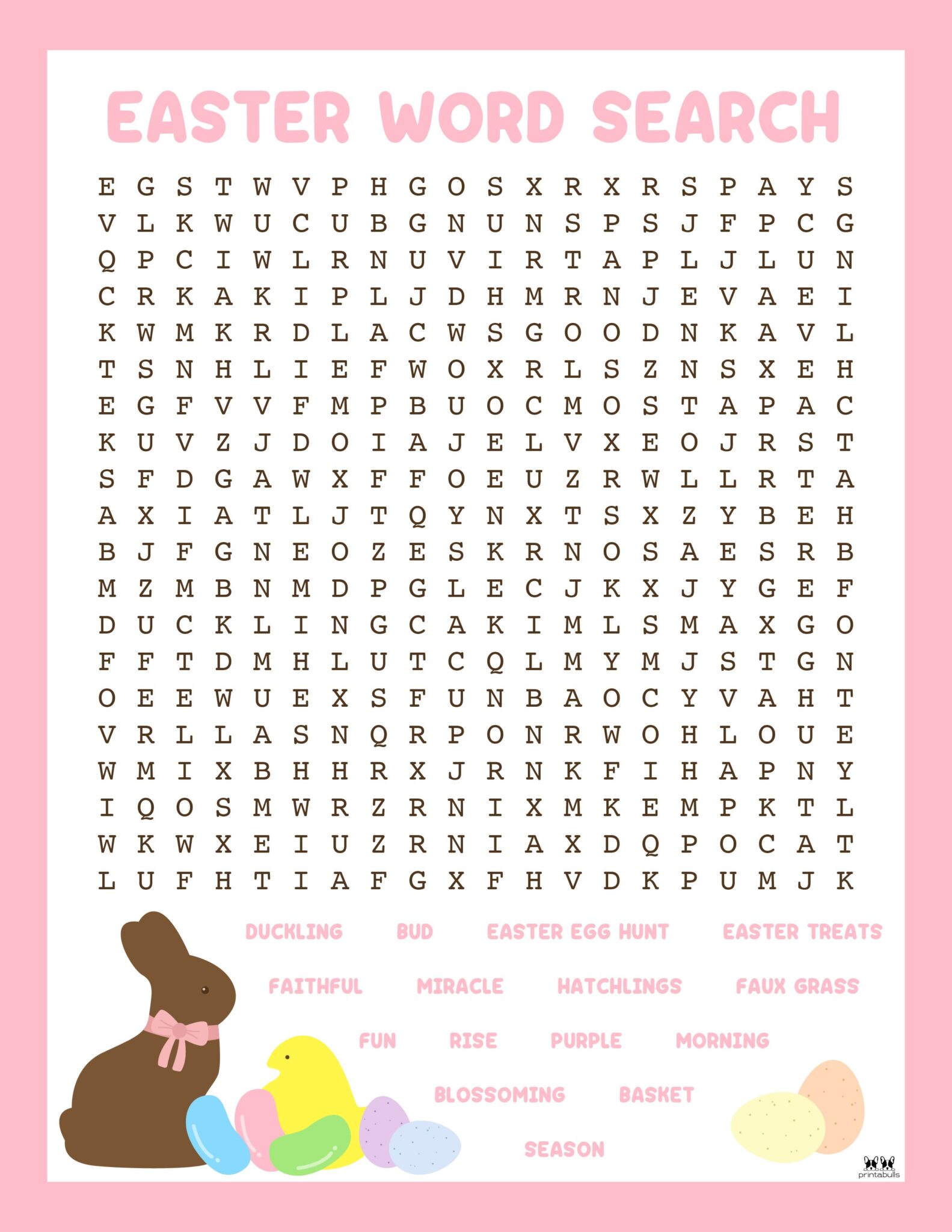 Easter Word Searches - 20 Pages | Printabulls