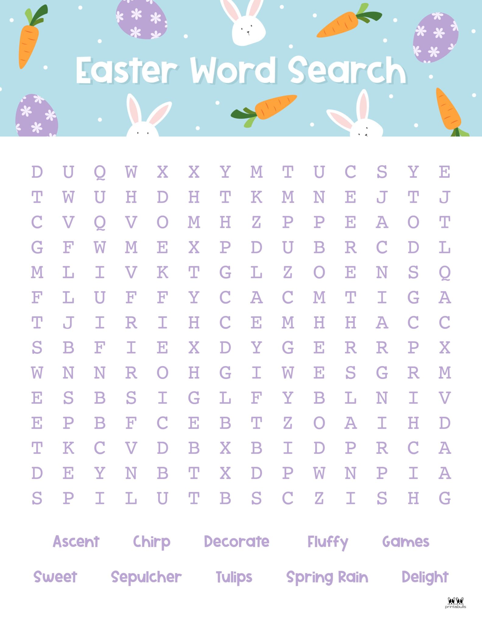Easter Word Searches - 20 Pages | Printabulls