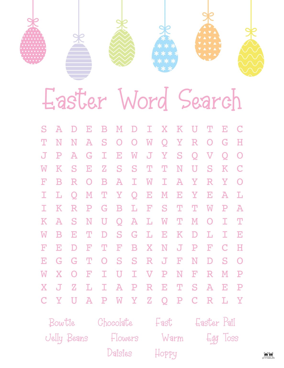 Easter Word Searches - 20 Pages | Printabulls