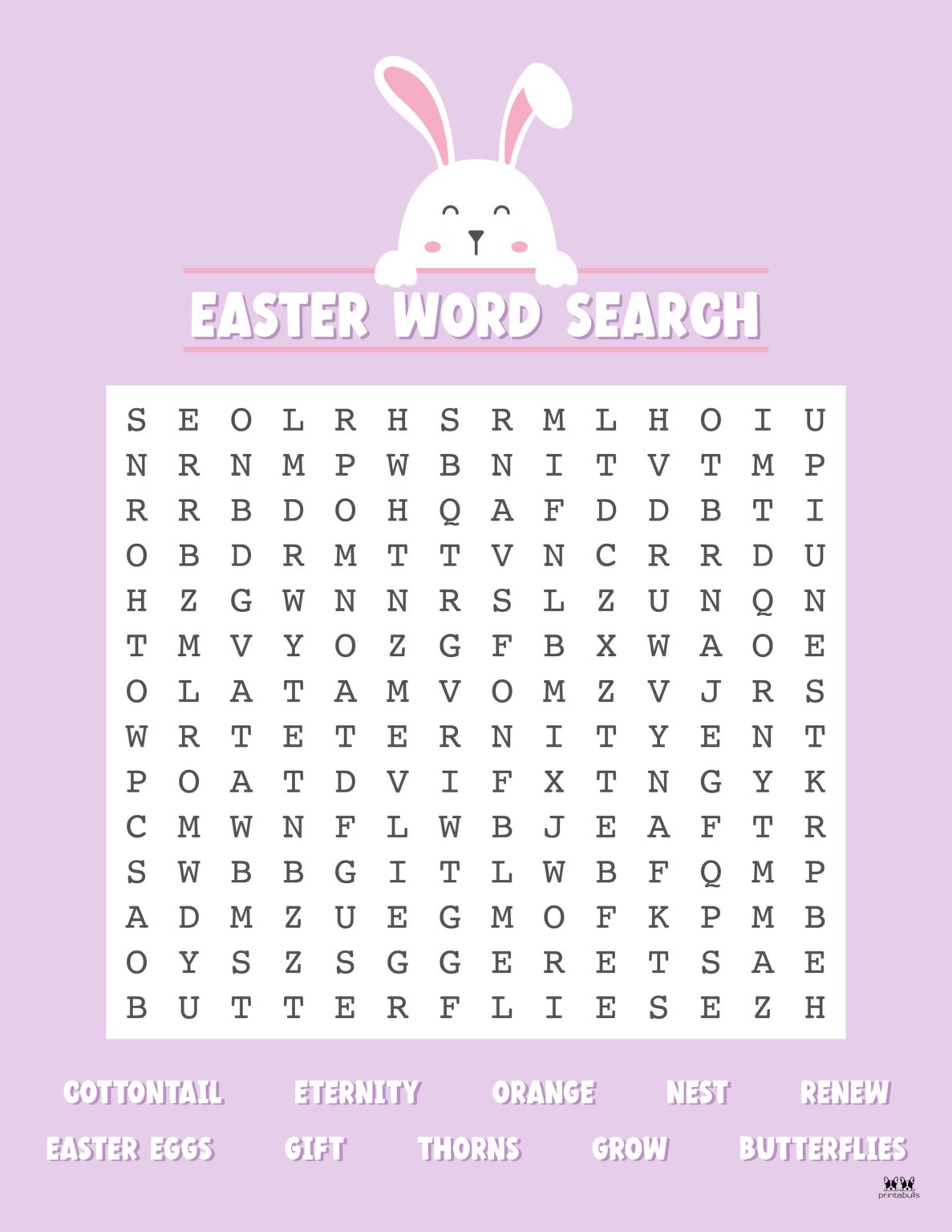 Easter Word Searches - 20 Pages | Printabulls