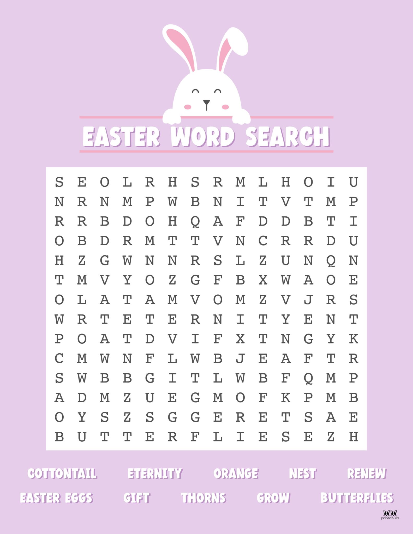 Easter Word Searches - 20 Pages | Printabulls