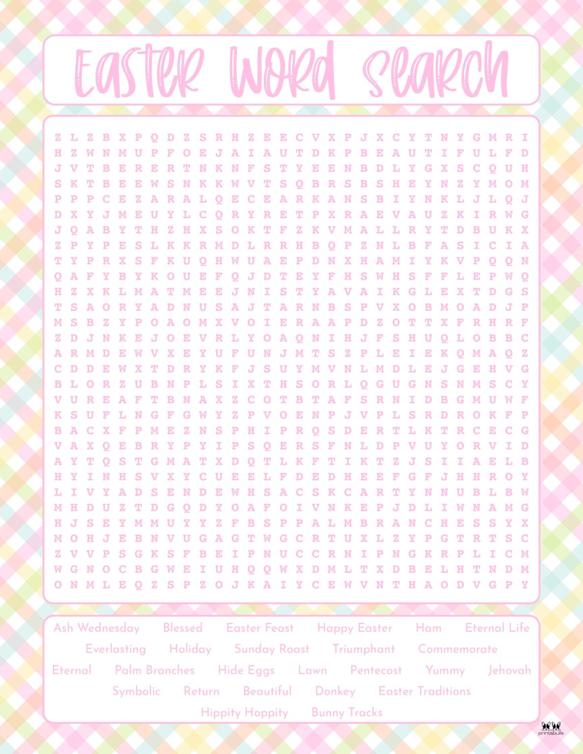 Easter Word Searches - 20 Pages | Printabulls