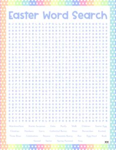 Easter Word Searches - 20 Pages | Printabulls
