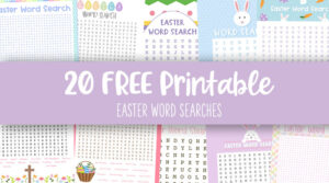 Easter Word Searches - 20 Pages | Printabulls