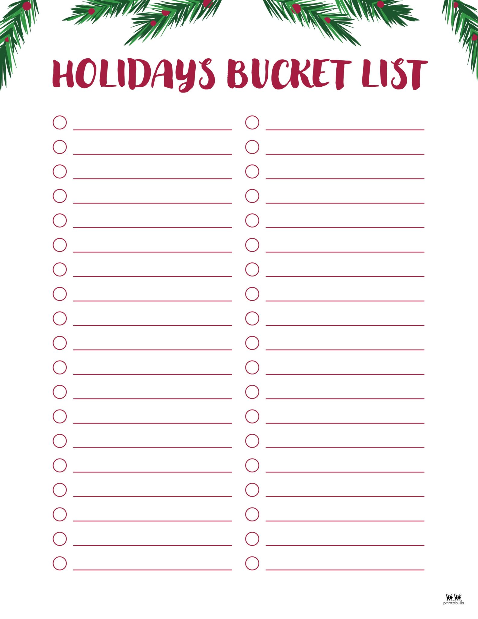 Bucket List Templates - 25 FREE Printables | Printabulls