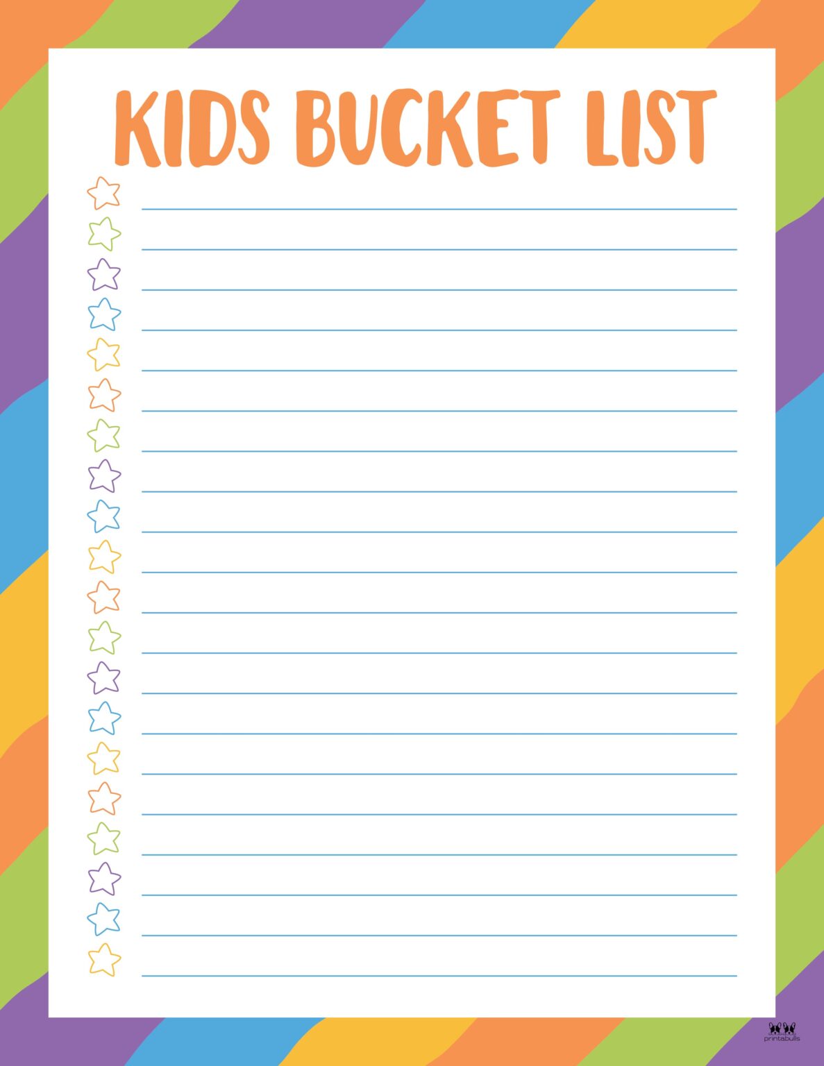 Bucket List Templates - 25 FREE Printables - PrintaBulk