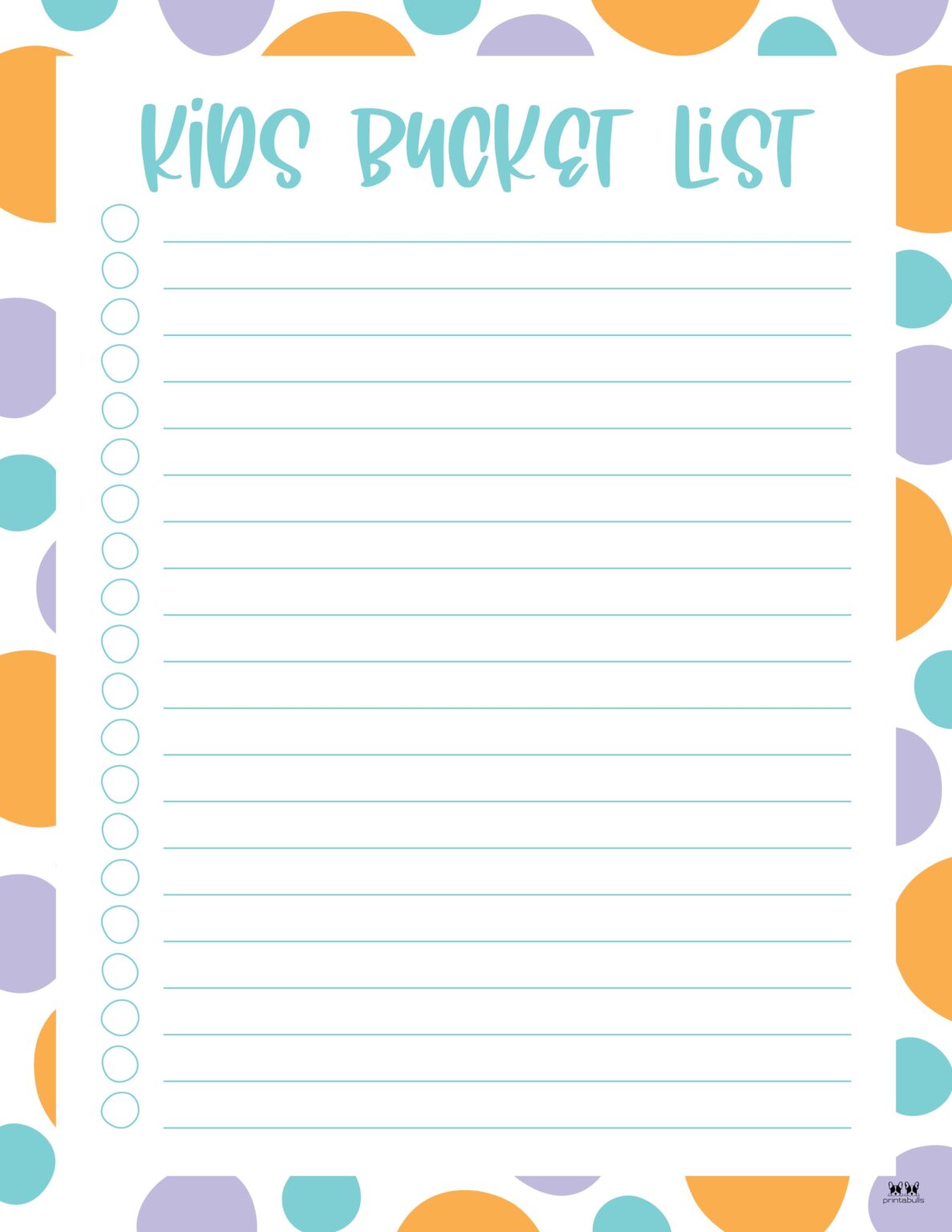 Bucket List Templates - 25 FREE Printables | Printabulls