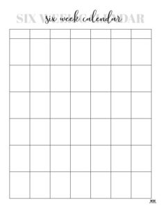 6 Week Calendars - 25 FREE Calendars - PrintaBulk