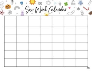 6 Week Calendars - 25 FREE Calendars - PrintaBulk
