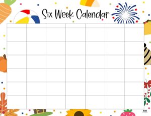 6 Week Calendars - 25 FREE Calendars - PrintaBulk