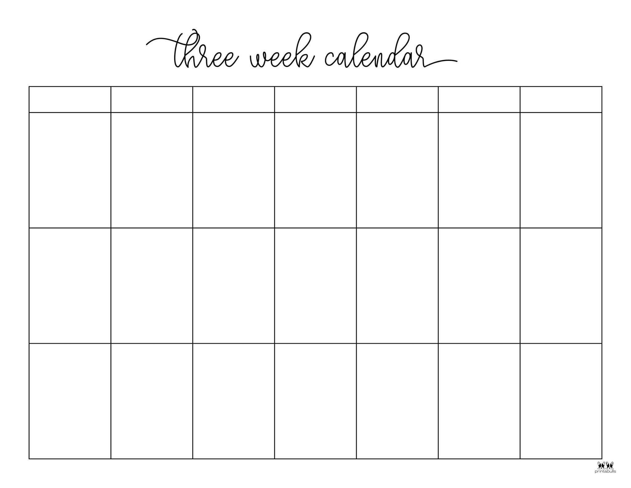 3 Week Calendars - 151 FREE Calendars - PrintaBulk