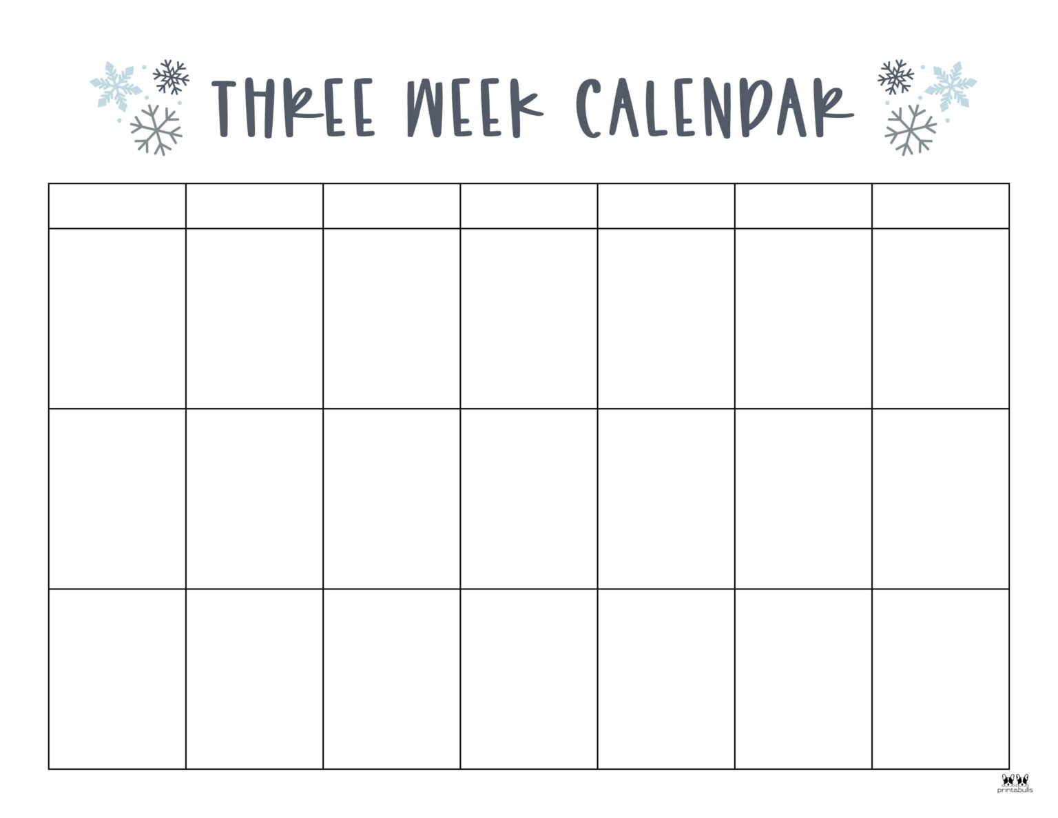 3 Week Calendars - 151 FREE Calendars | Printabulls