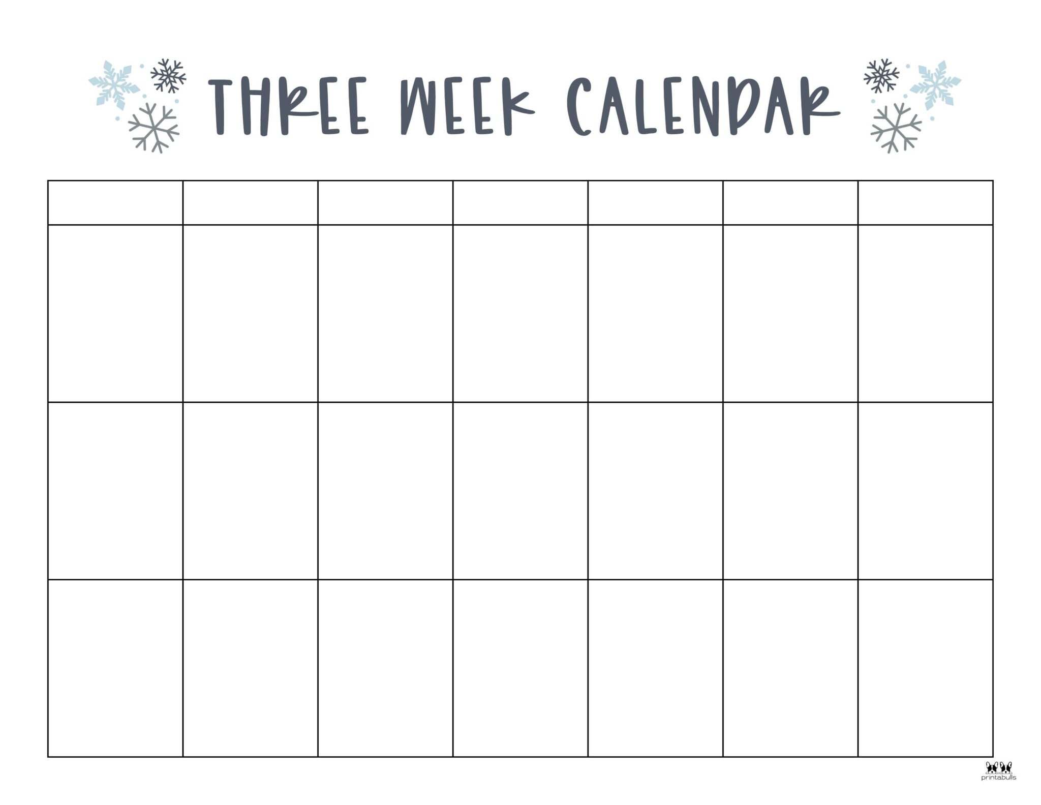 3 Week Calendars - 151 FREE Calendars | Printabulls