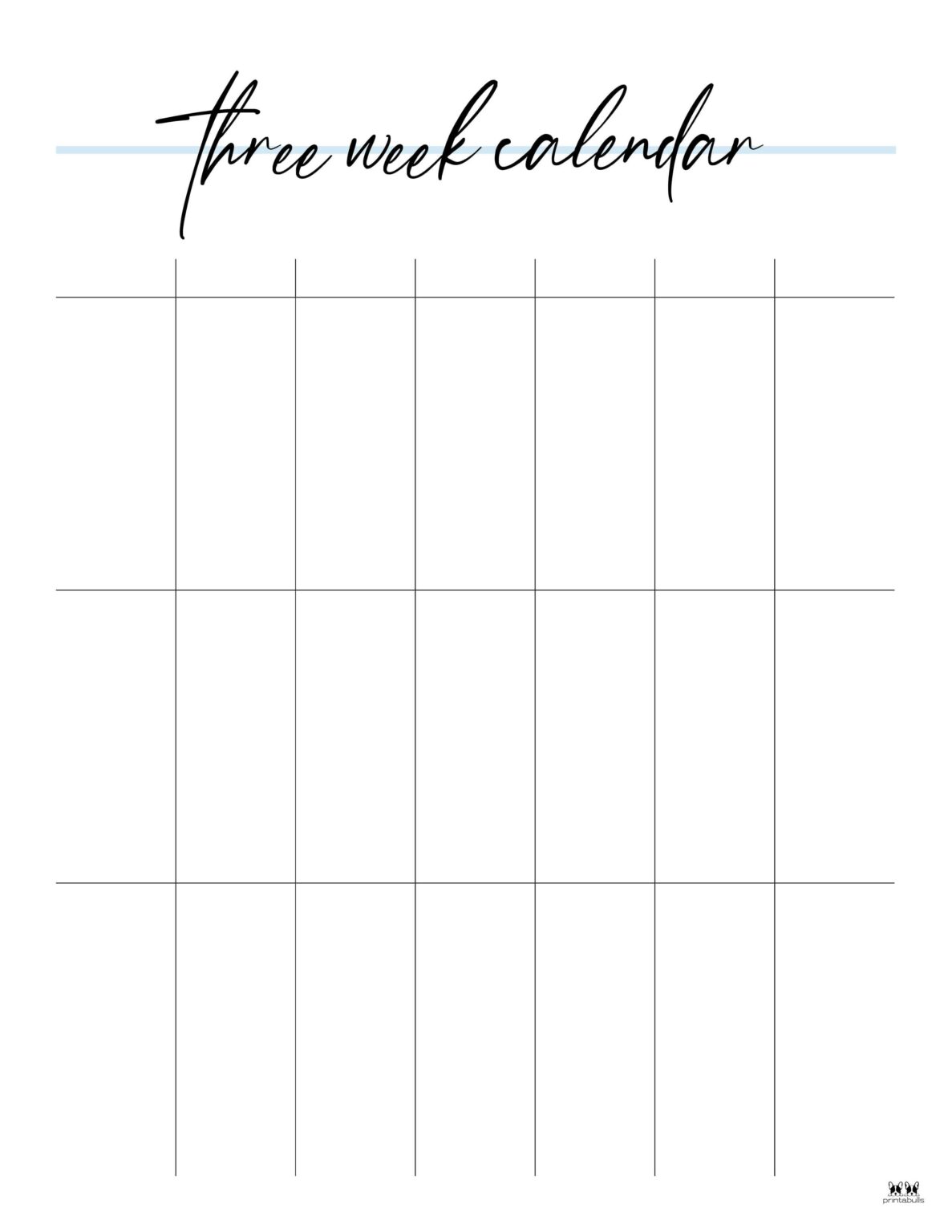 3 Week Calendars - 151 FREE Calendars | Printabulls