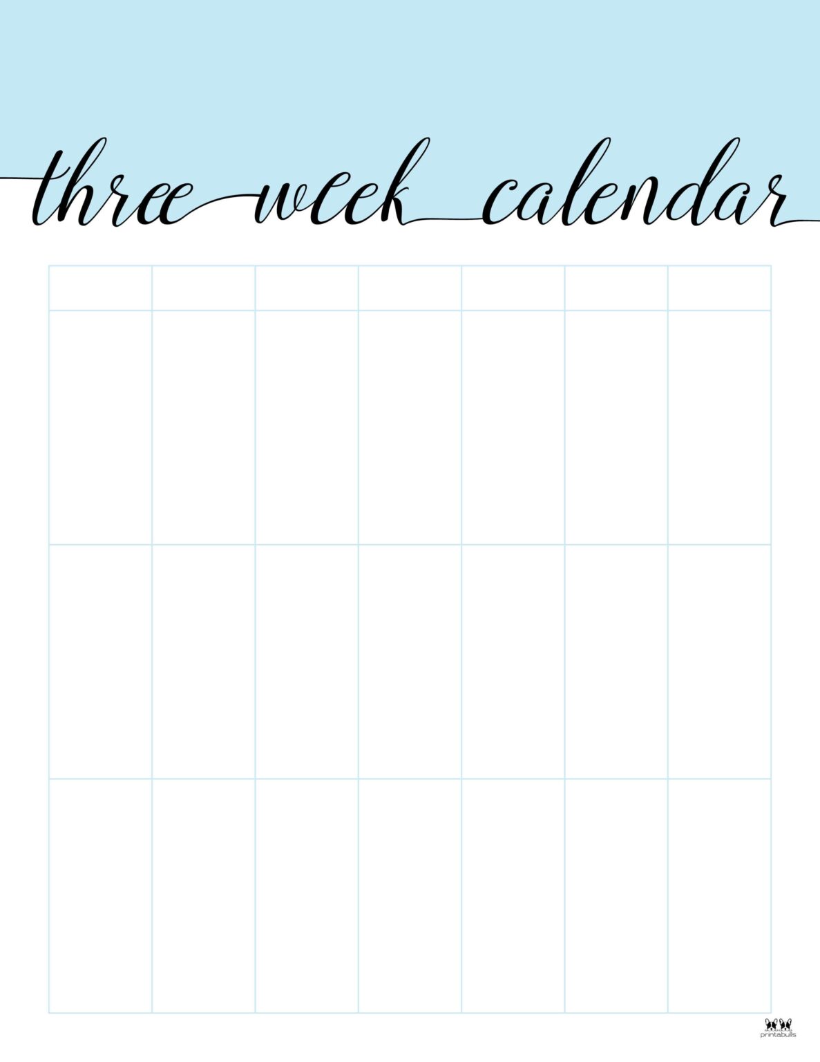3 Week Calendars - 151 FREE Calendars | Printabulls
