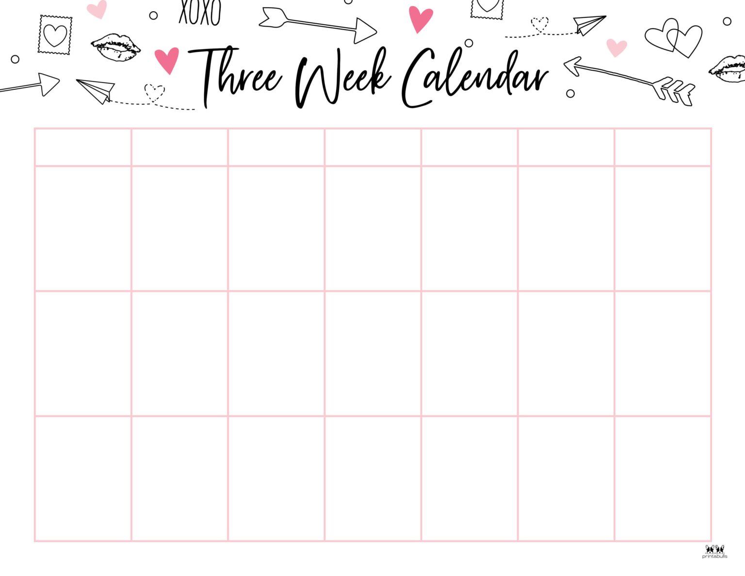 3 Week Calendars - 151 FREE Calendars | Printabulls