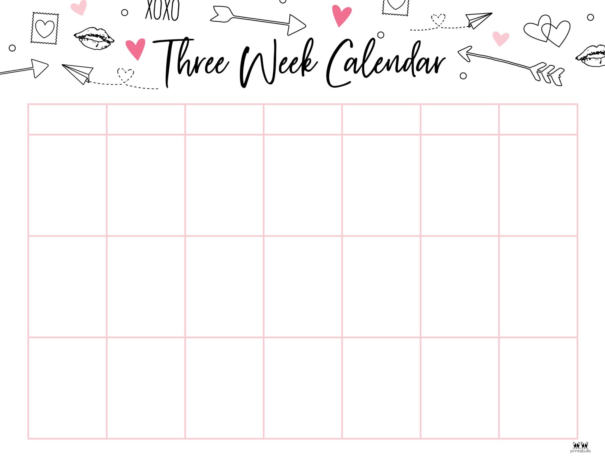 3 Week Calendars - 151 FREE Calendars | Printabulls