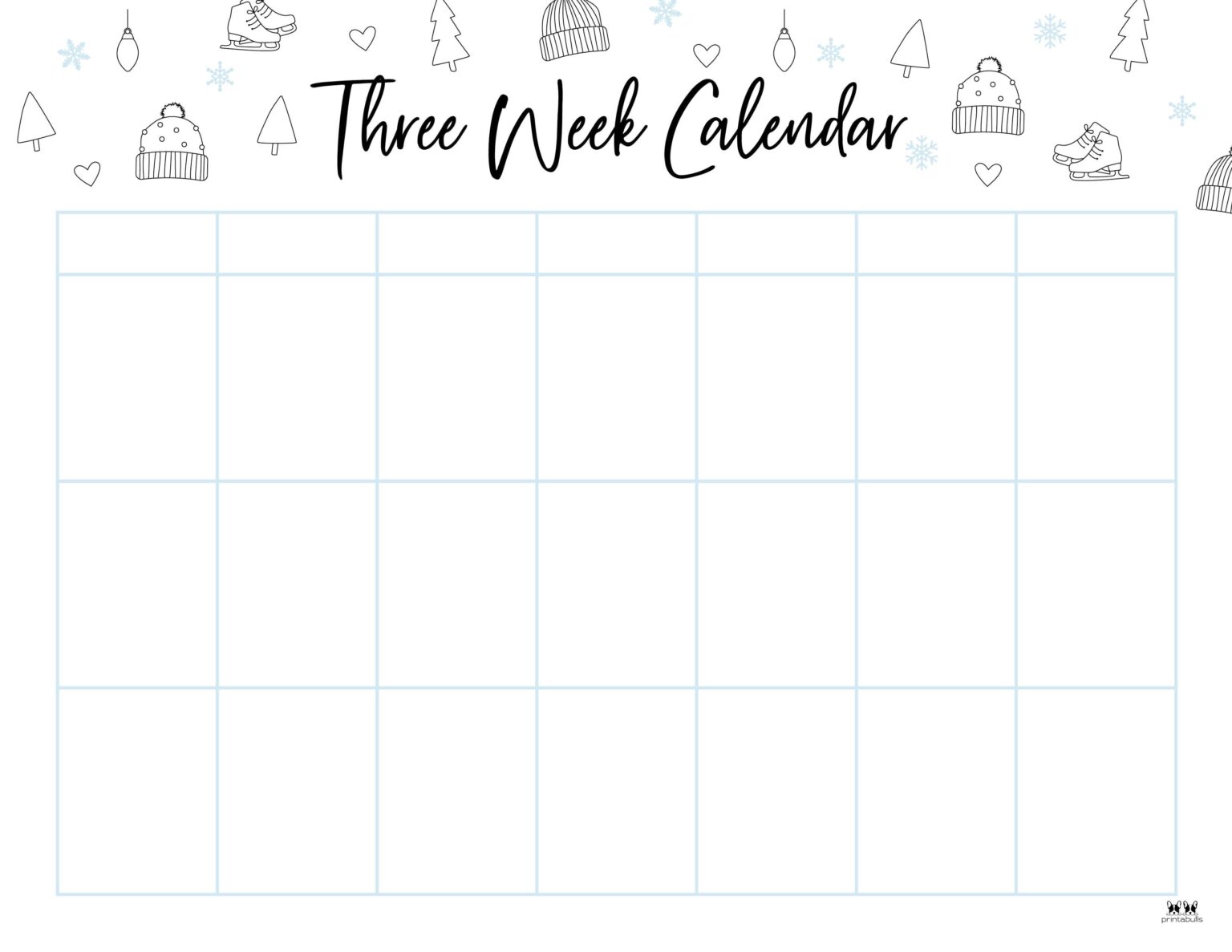 3 Week Calendars - 151 FREE Calendars - PrintaBulk