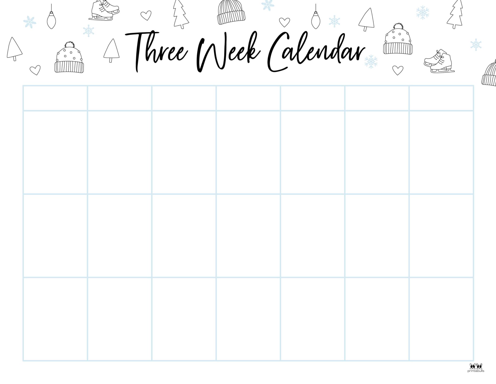 3 Week Calendars - 151 FREE Calendars | Printabulls