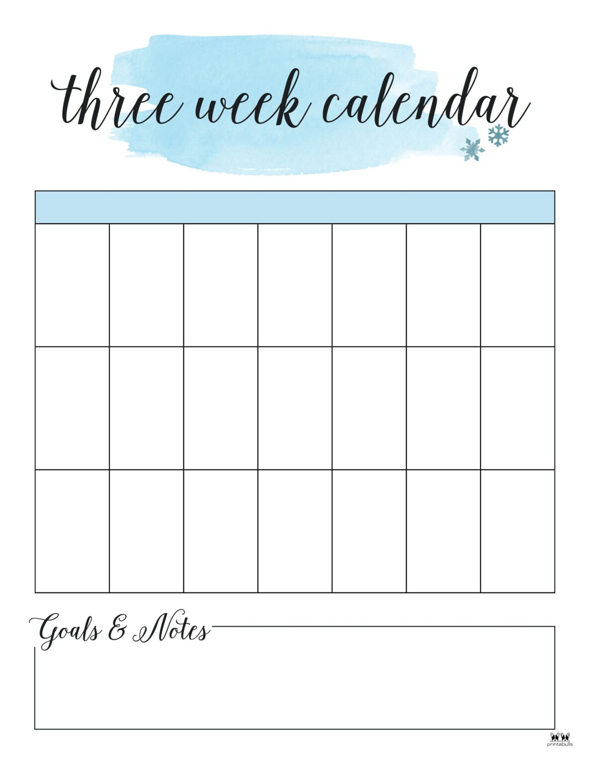 3 Week Calendars - 151 FREE Calendars | Printabulls