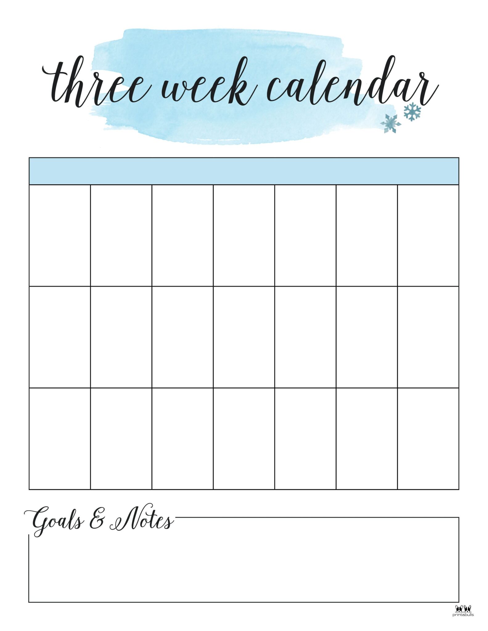 3 Week Calendars - 151 FREE Calendars | Printabulls