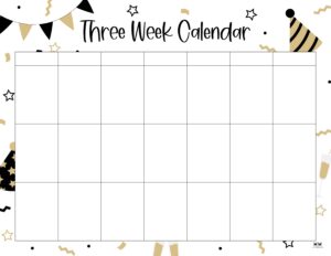 3 Week Calendars - 151 FREE Calendars - PrintaBulk