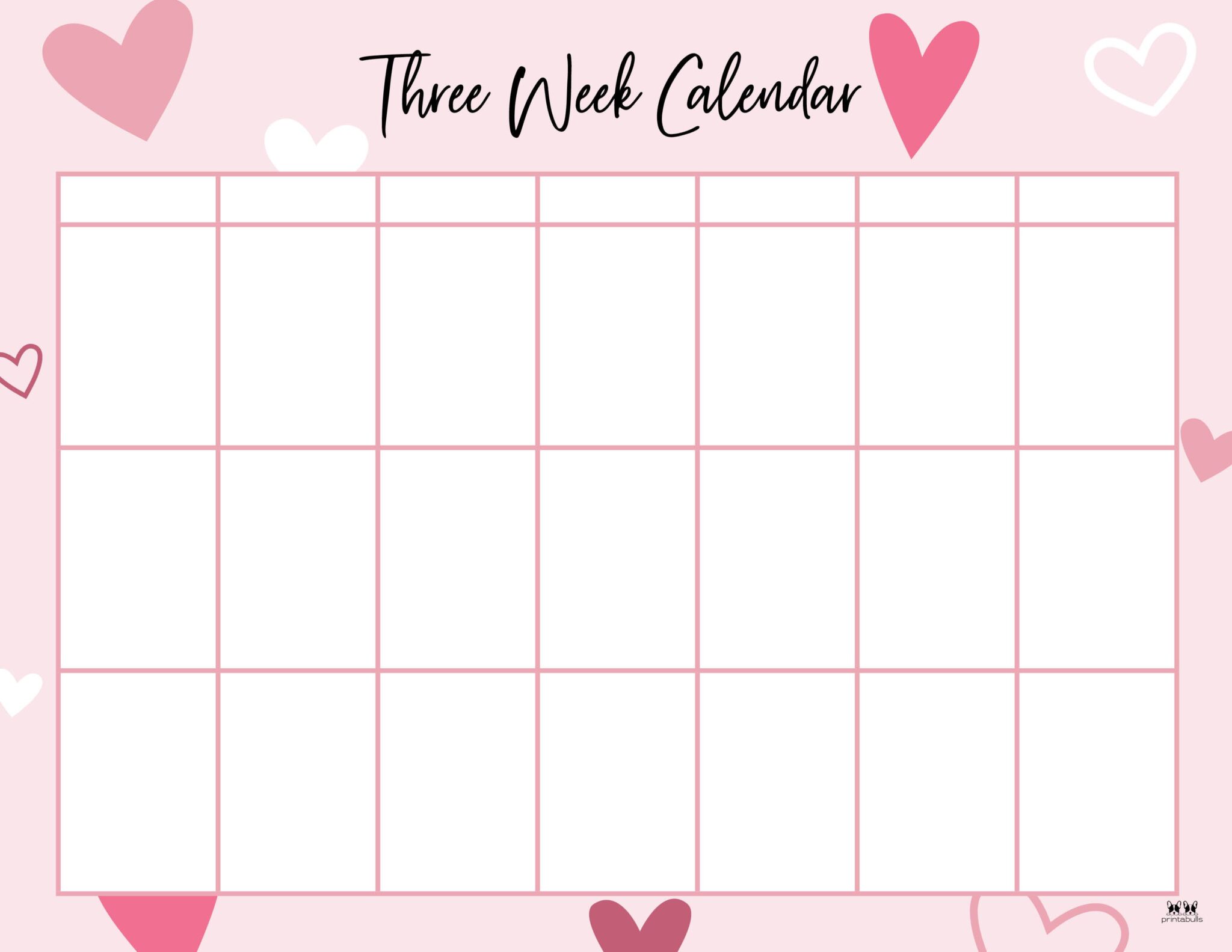 3 Week Calendars - 151 FREE Calendars | Printabulls