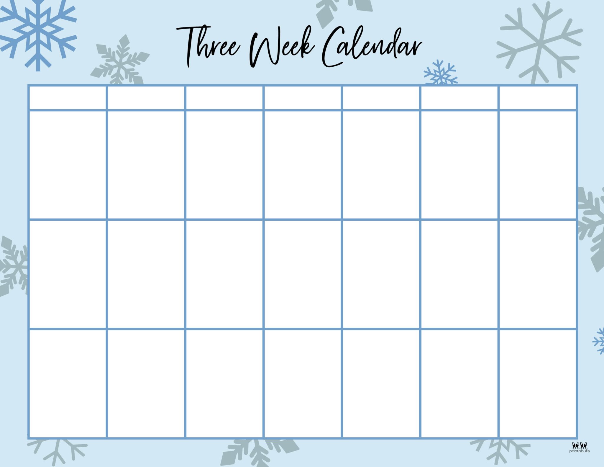 3 Week Calendars - 151 FREE Calendars | Printabulls