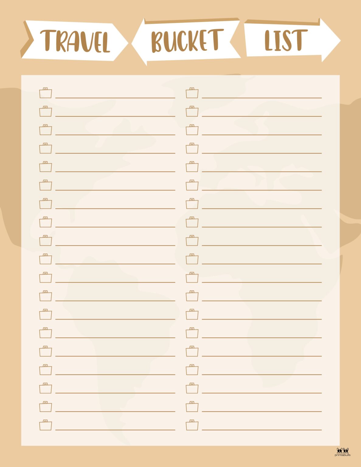 Bucket List Templates - 25 FREE Printables | Printabulls