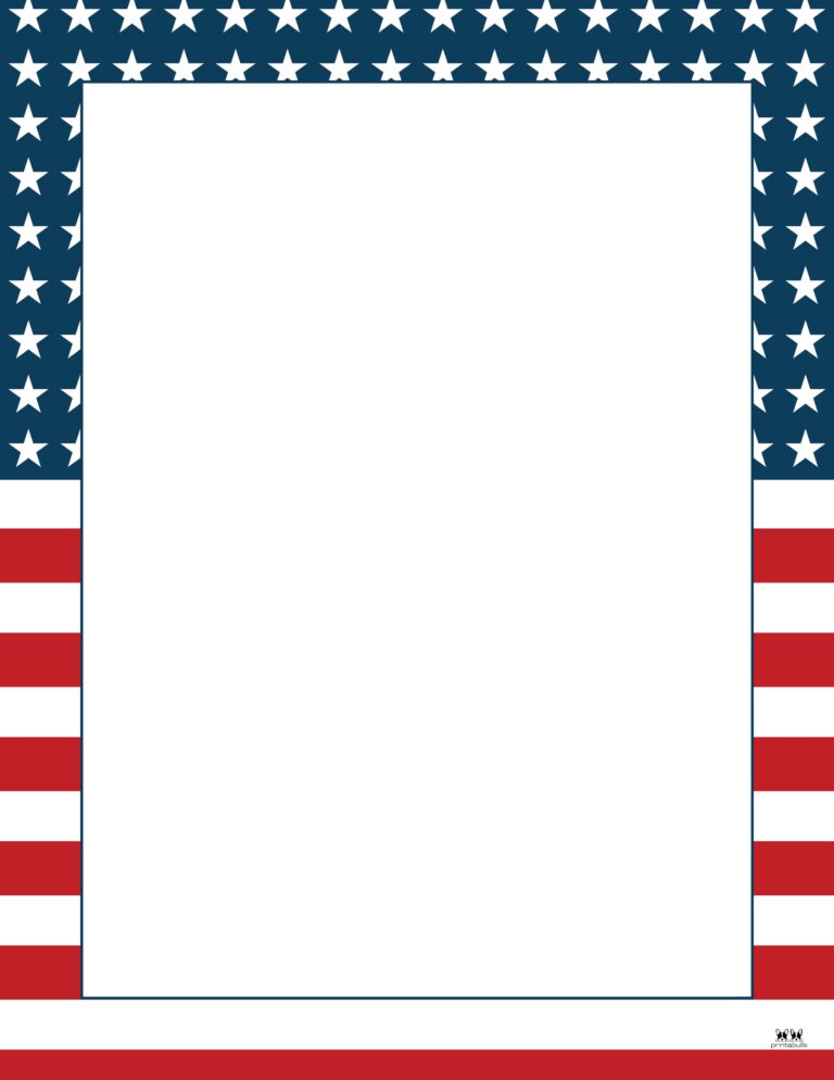 4th of July Borders & Frames - 20 Pages | Printabulls