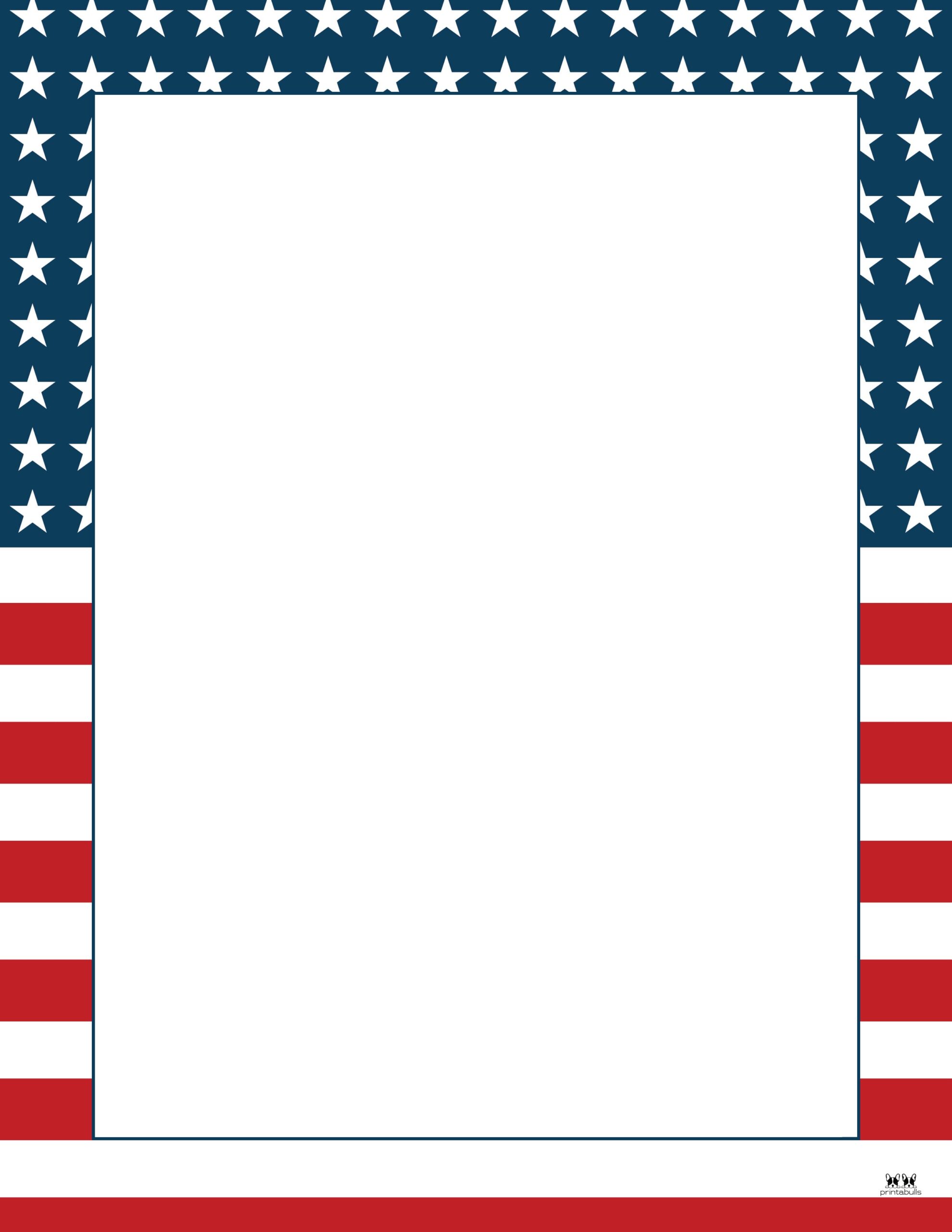 4th of July Borders & Frames - 20 Pages | Printabulls