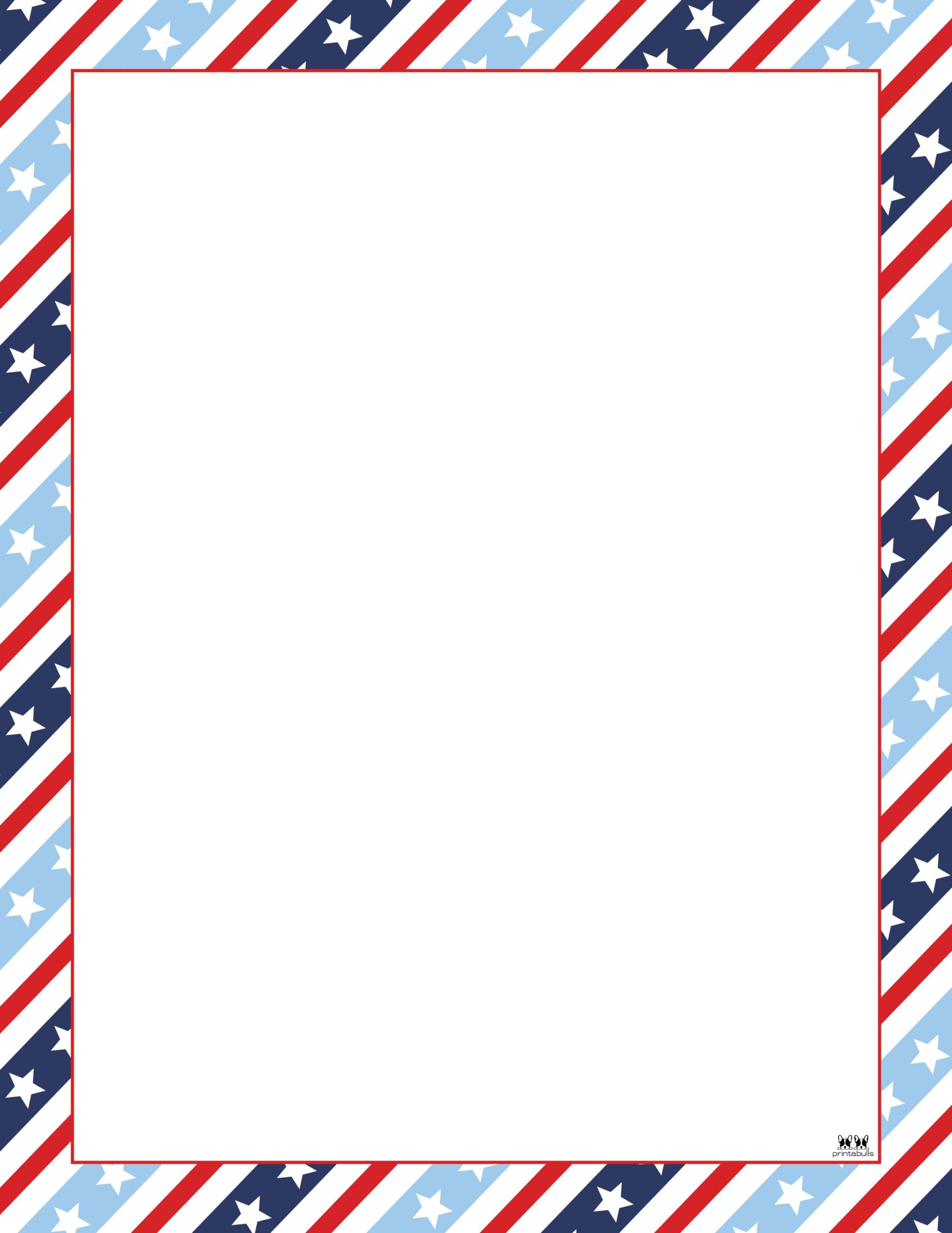 4th of July Borders & Frames - 20 Pages | Printabulls