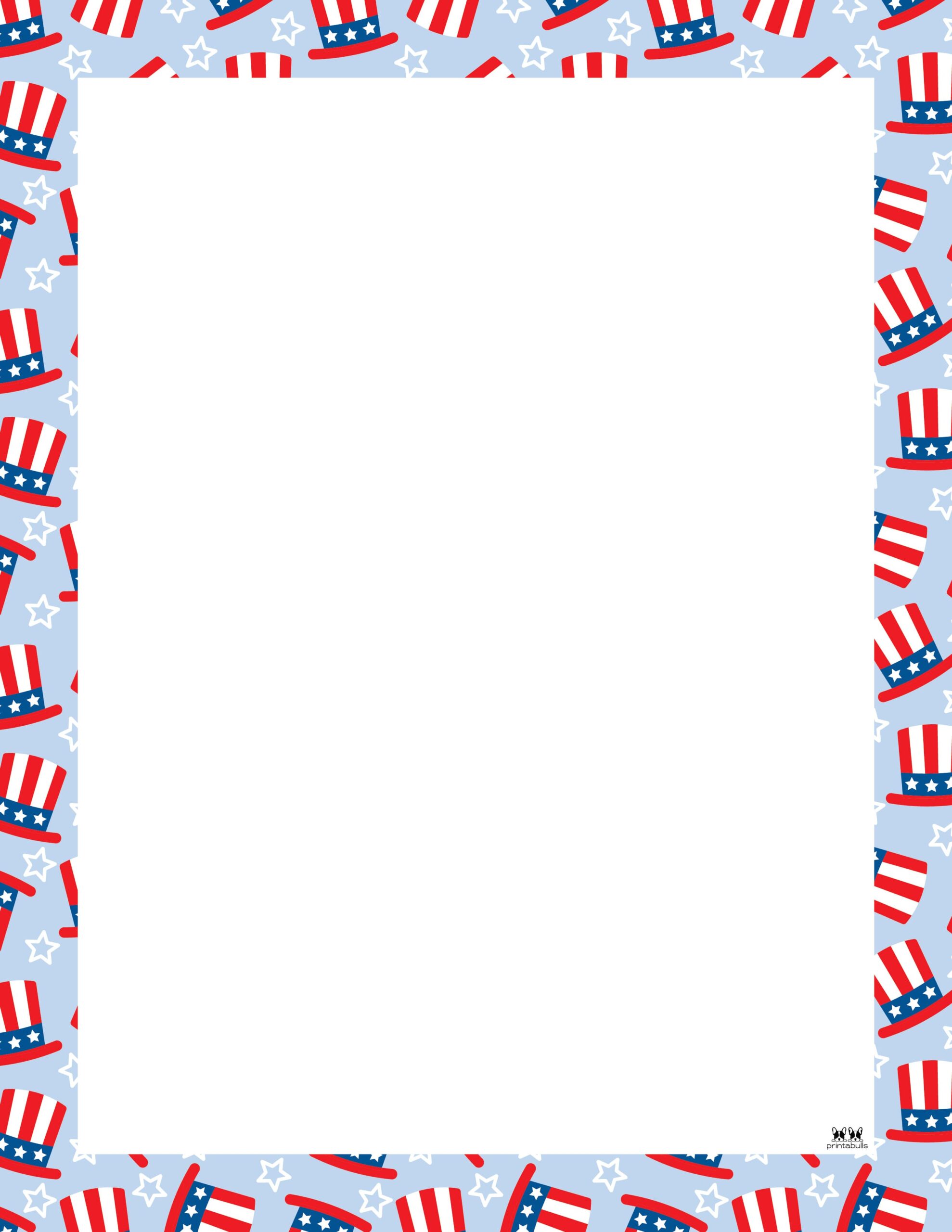 4th of July Borders & Frames - 20 Pages | Printabulls